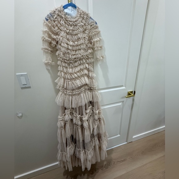 Needle & Thread | Dresses | Needle And Thread Blush Ruffle Gown | Poshmark